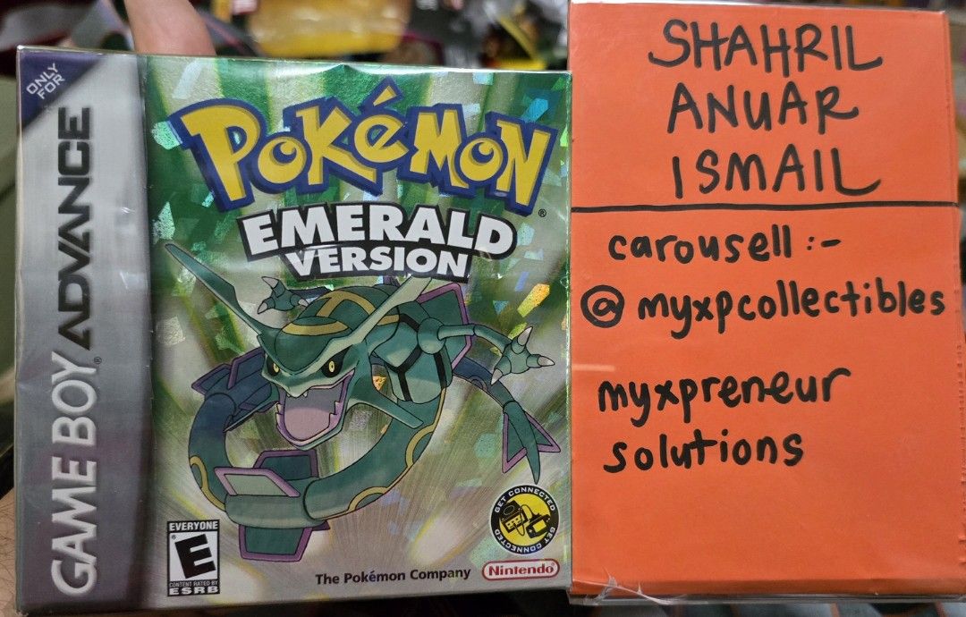 Gameboy Advance Game 2005 Pokemon Emerald Version Complete Box, Manual ...