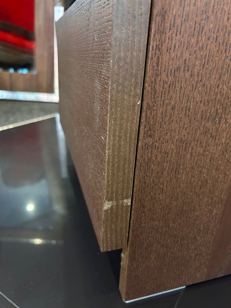 Ikea MALM side table with DRAWERS in BROWN ASH VENEER, Furniture & Home ...