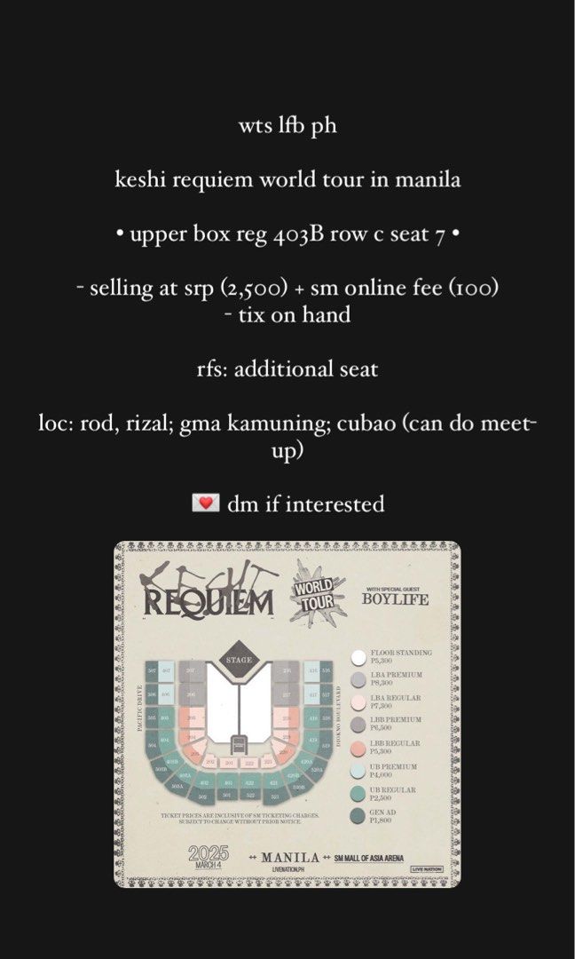 keshi requiem tour manila, Tickets & Vouchers, Event Tickets on Carousell