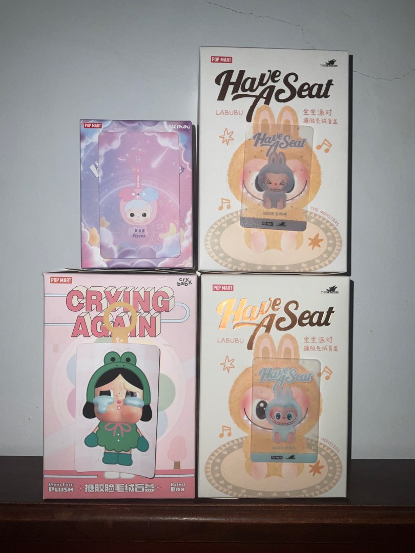 Labubu have a seat, crybaby crying again, Hobbies & Toys, Toys & Games ...