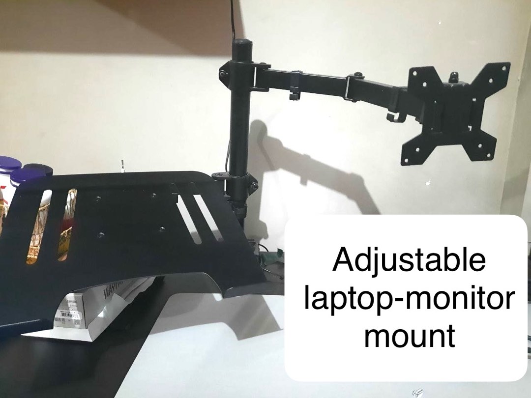 Laptop and Monitor Mount - Adjustable (complete set), Furniture & Home ...