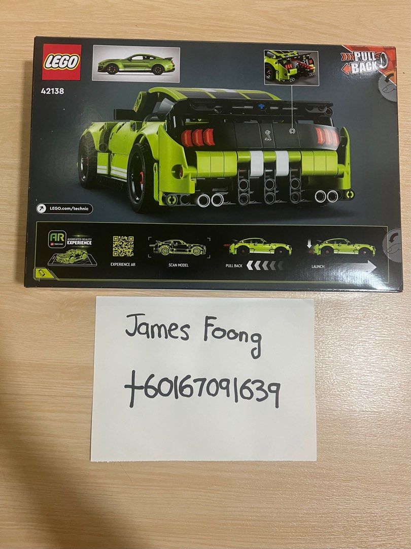 [READY STOCK] LEGO 42138 TECHNIC Ford Mustang Shelby GT500, Hobbies ...