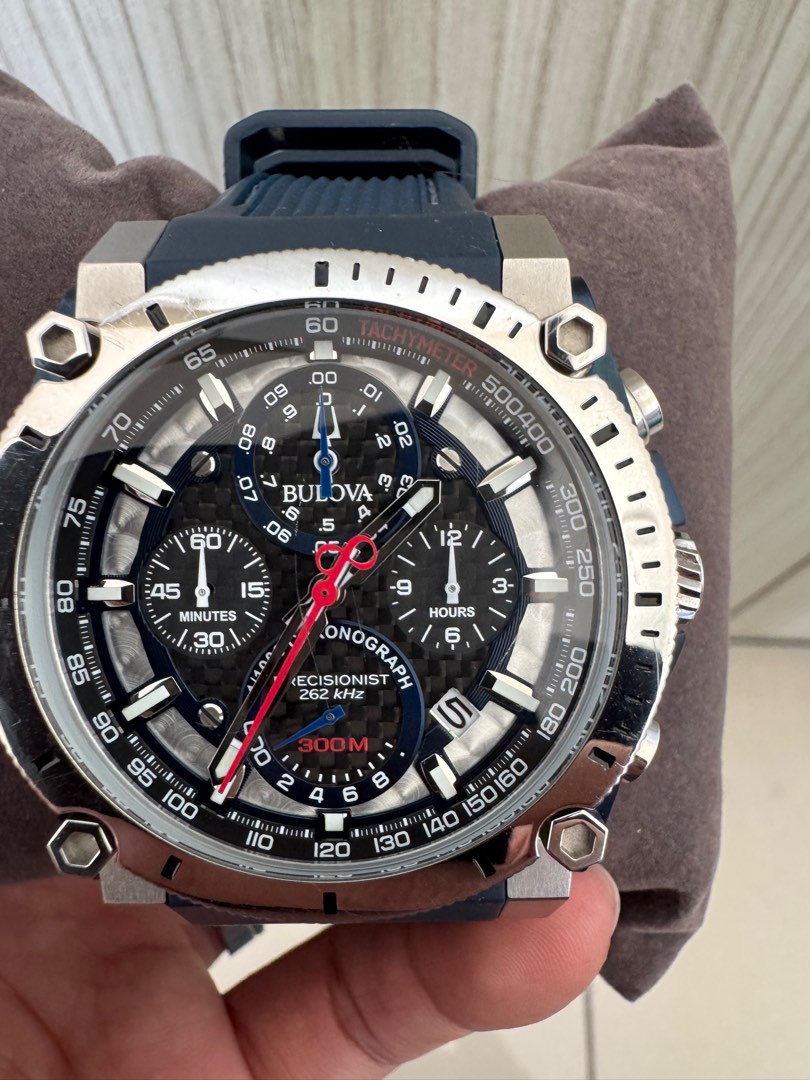Limited Bulova Precisionist Chronograph 98B315 Blue, Men's Fashion ...