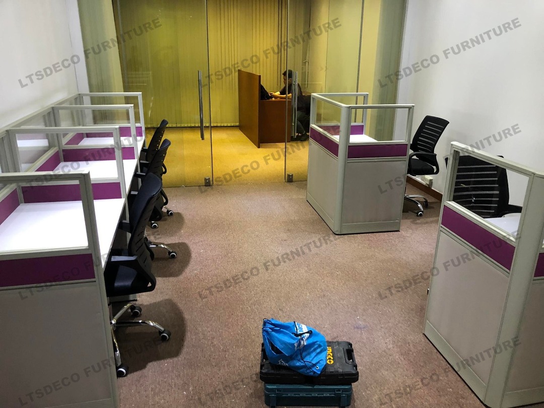 Linear workstation cubicle \ Office Partition \ Office Furniture ...