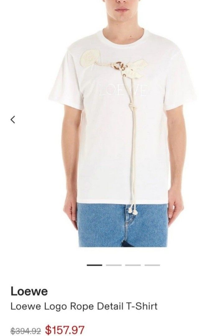 Loewe logo rope detail shirt, Men's Fashion, Tops & Sets, Tshirts ...