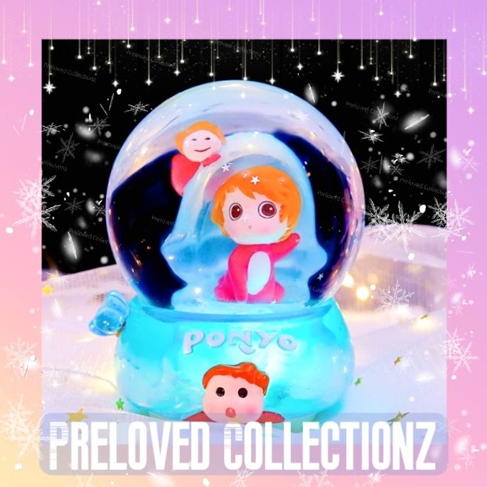 Authentic Studio Ghibli Ponyo Light Up Snow Globe / Crystal Ball ...