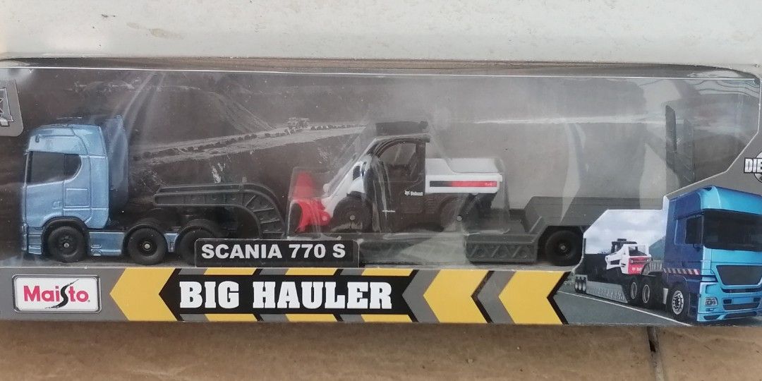 Maisto 2024 Mini Work Machines Freight Haulers Scania 770 with Tool at and Snow Plow, Hobbies ...