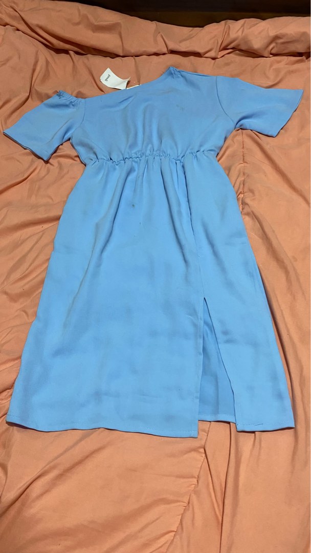 Mididress dress biru blue pantai gaudi clothing like h&m colorbox zara ...