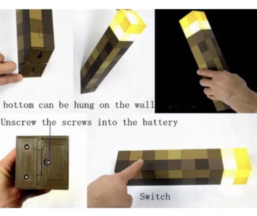 Minecraft Hand held/Mountable torchlight LED in Great Quality, Video ...