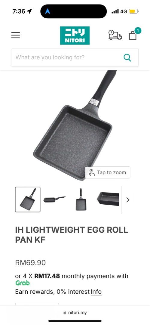 NITORI IH LIGHTWEIGHT EGGROLL PAN, TV & Home Appliances, Kitchen Appliances, Fryers on Carousell