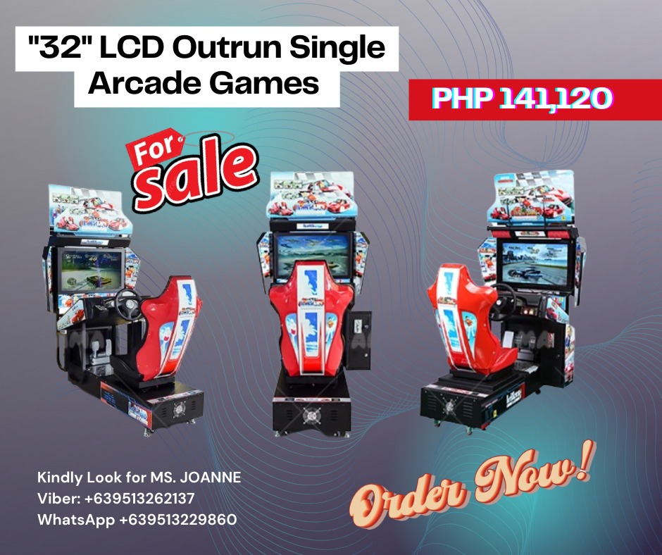 Outrun Car Racing Arcade Game "32" LCD Outrun Single Arcade Games For ...