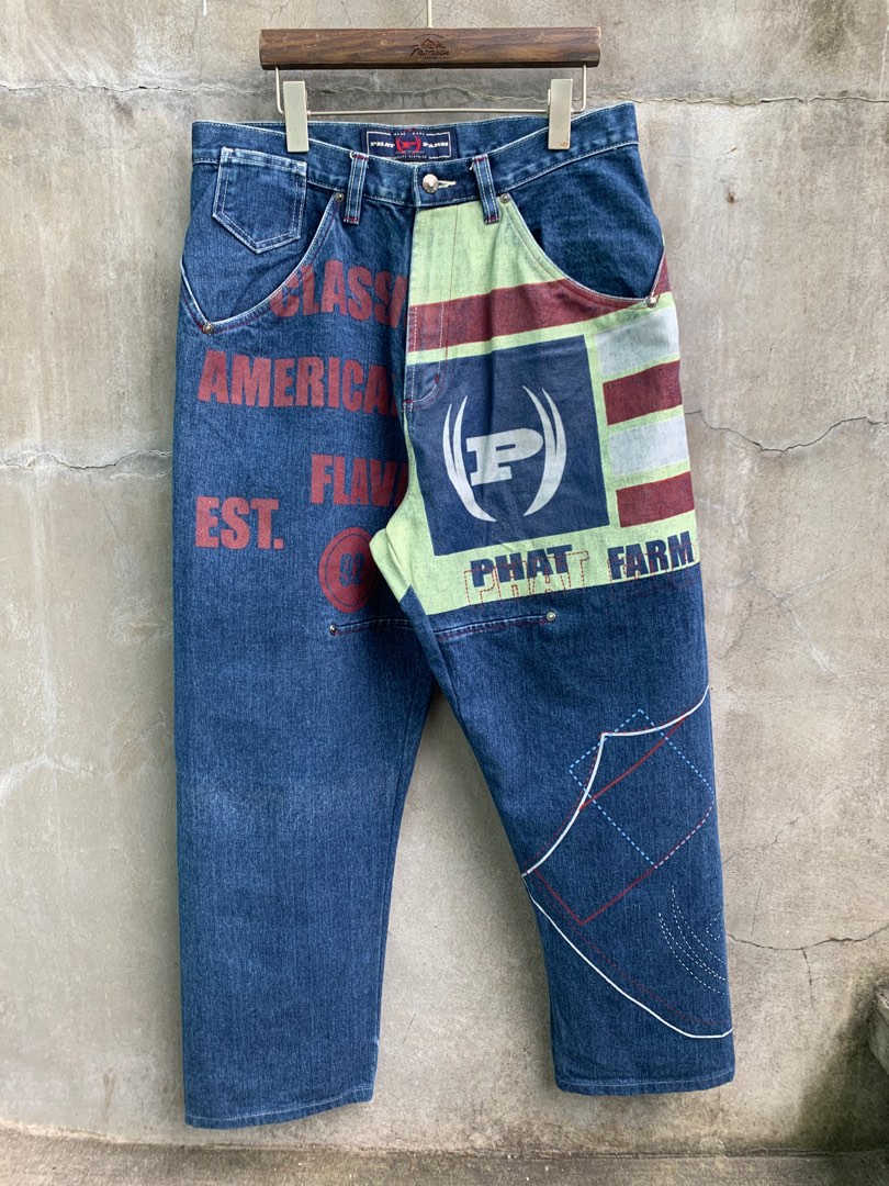 Phat Pharm Classic American Flava Baggy Pants, Men's Fashion, Bottoms ...