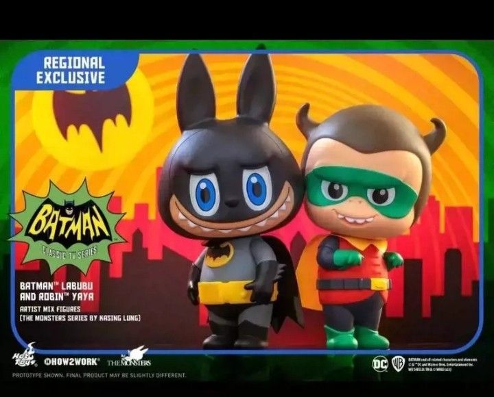POPMART LABUBU HOTTOYS X BATMAN YAYA COS RIDING KASING LUNG 1 SET ...