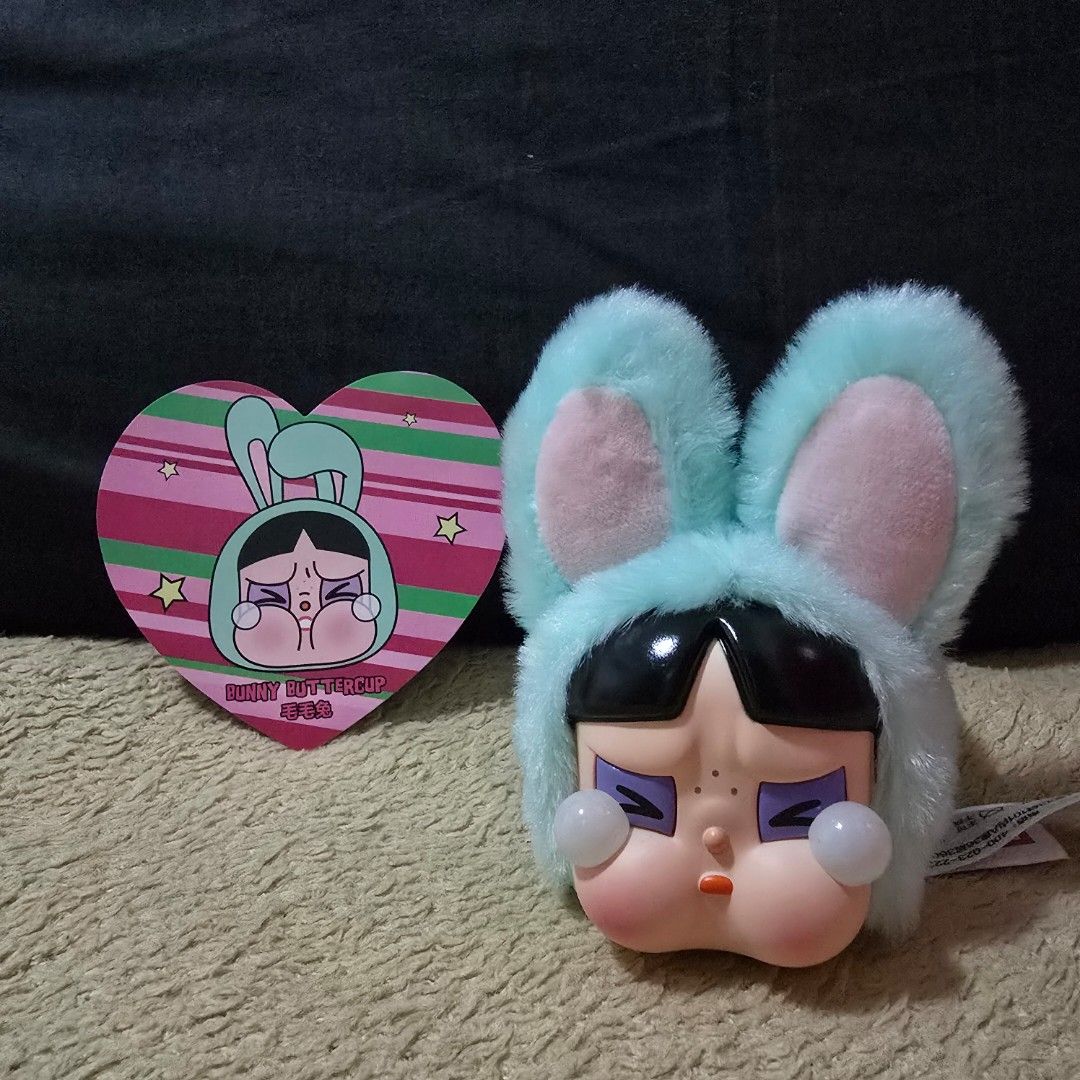 Popmart Powerpuff Girls Crybaby (Bunny Buttercup) Bag Charm, Hobbies ...