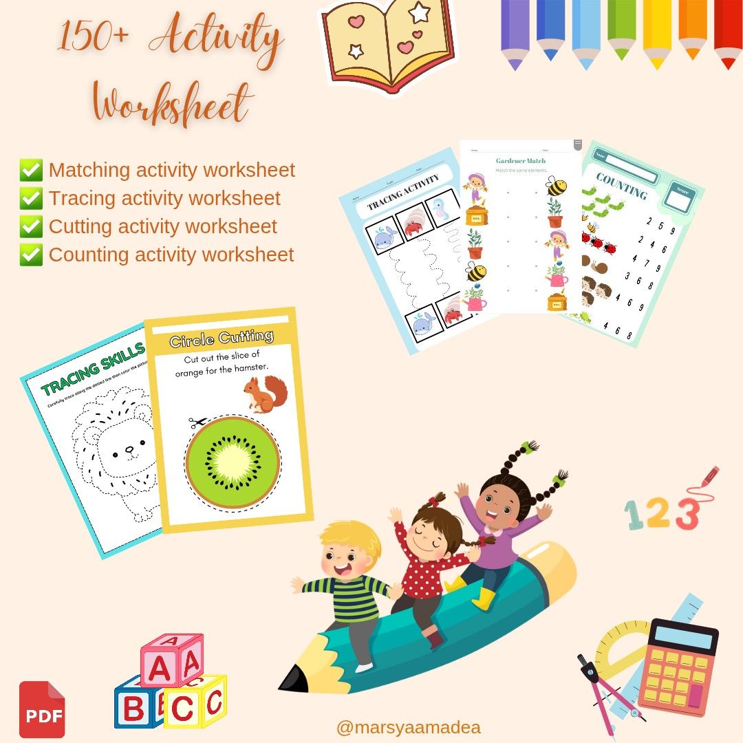 PRINTABLE ACTIVITY WORKSHEET 150+++ LEMBAR | FREE COLORING BOOK ...