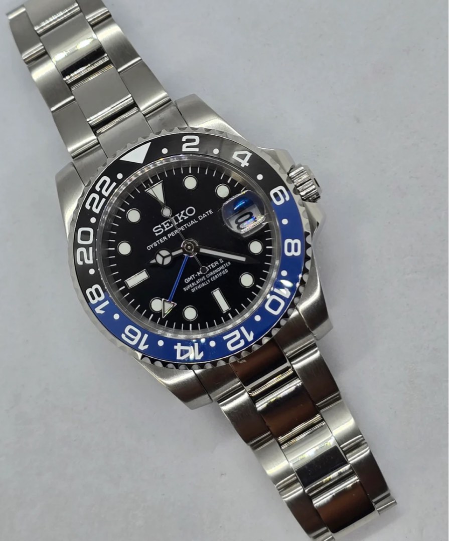 Seiko Batman GMT Master with Oyster Bracelet , Men's Fashion, Watches ...