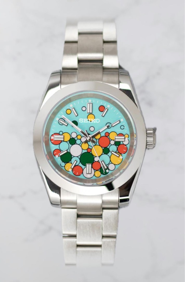 Seiko Custom Celebration Mod Turquoise Dial 41mm, Men's Fashion ...