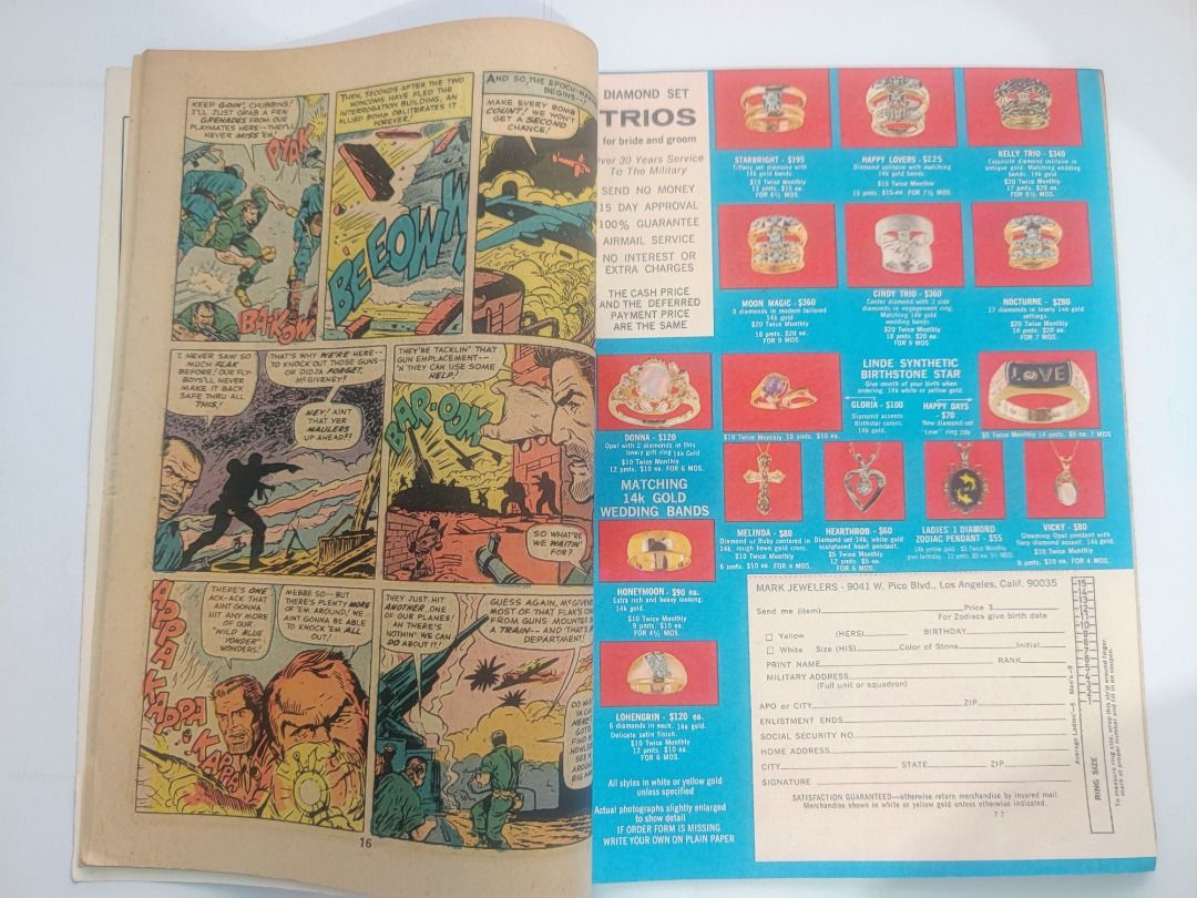 Sgt. Fury and His Howling Commandos Vol. 1 (1963) #124 Newsstand Mark Jewelers Insert, Hobbies ...