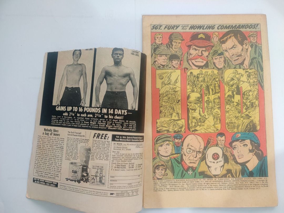 Sgt. Fury and His Howling Commandos Vol. 1 (1963) #100 Newsstand National Diamond Insert ...