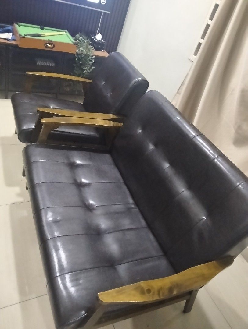 Sofa Kerusi Kayu, Furniture & Home Living, Furniture, Sofas on Carousell