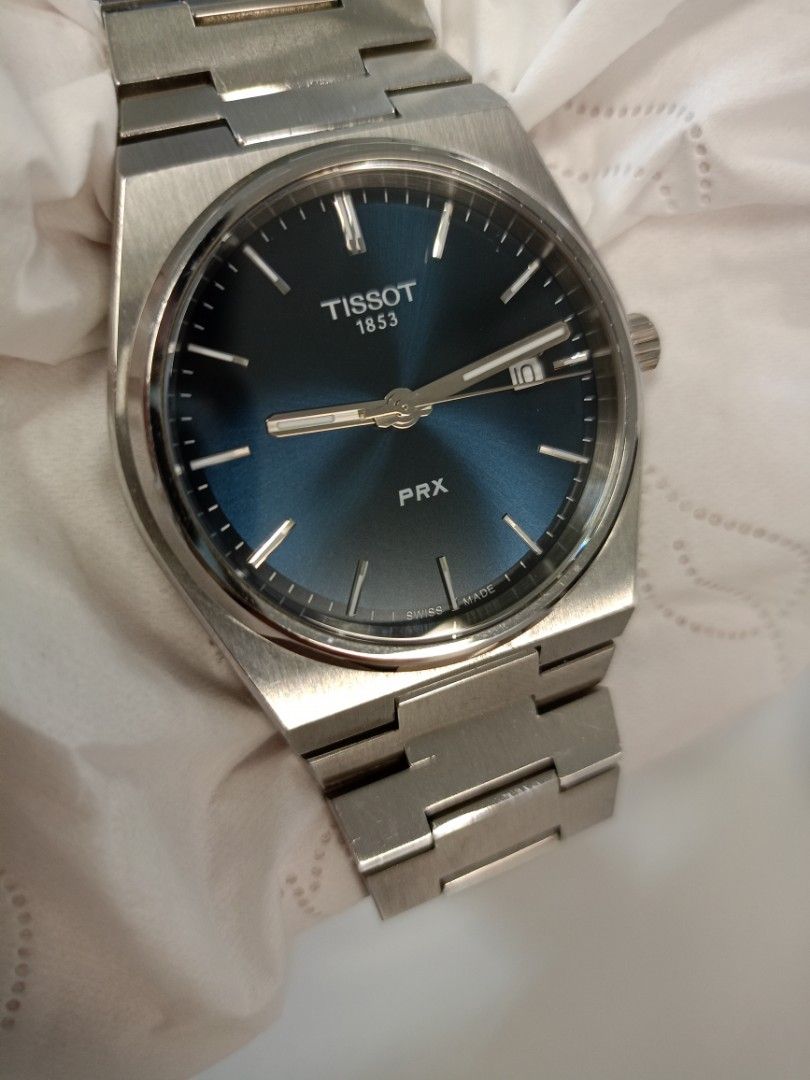 Tissot PRX blue quartz 40mm, Men's Fashion, Watches & Accessories ...