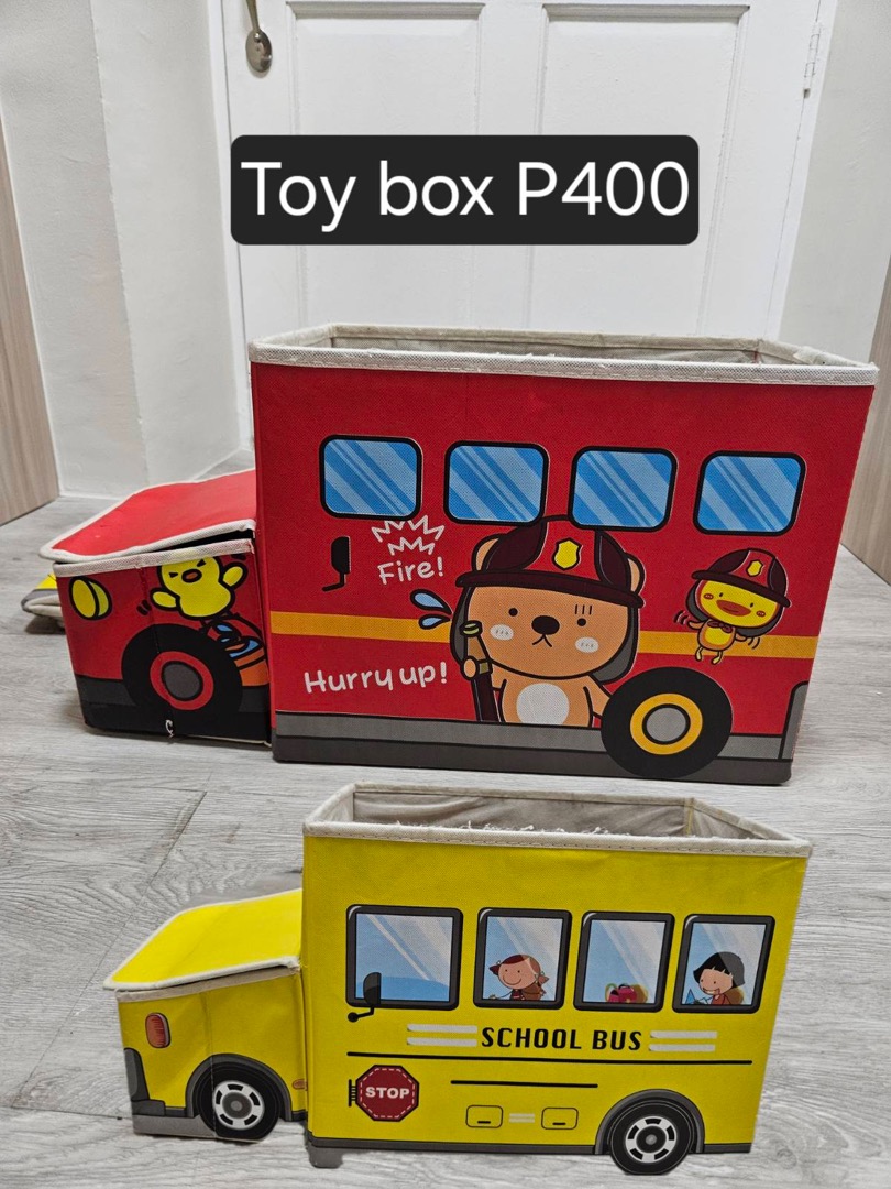 Toy Box Firetruck and School Bus, Hobbies & Toys, Toys & Games on Carousell
