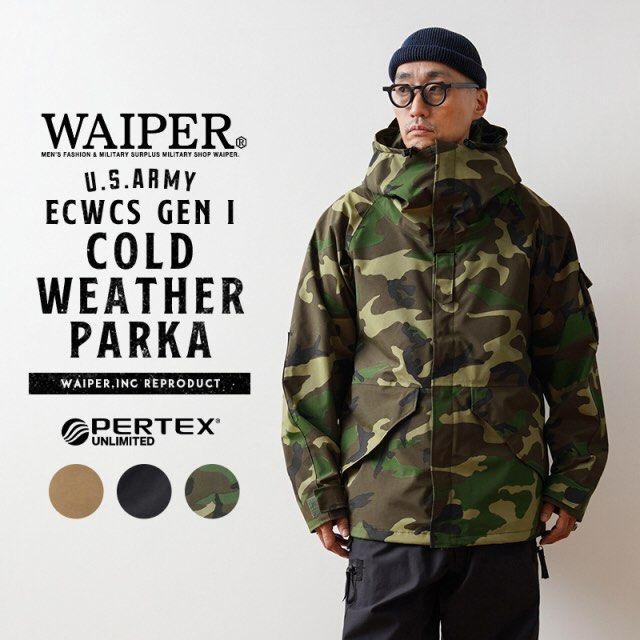 US Army ECWCS GEN1 COLD WEATHER PARKA PERTEX UNLIMITED Early Type WAIPER.inc (XL), Men's Fashion ...