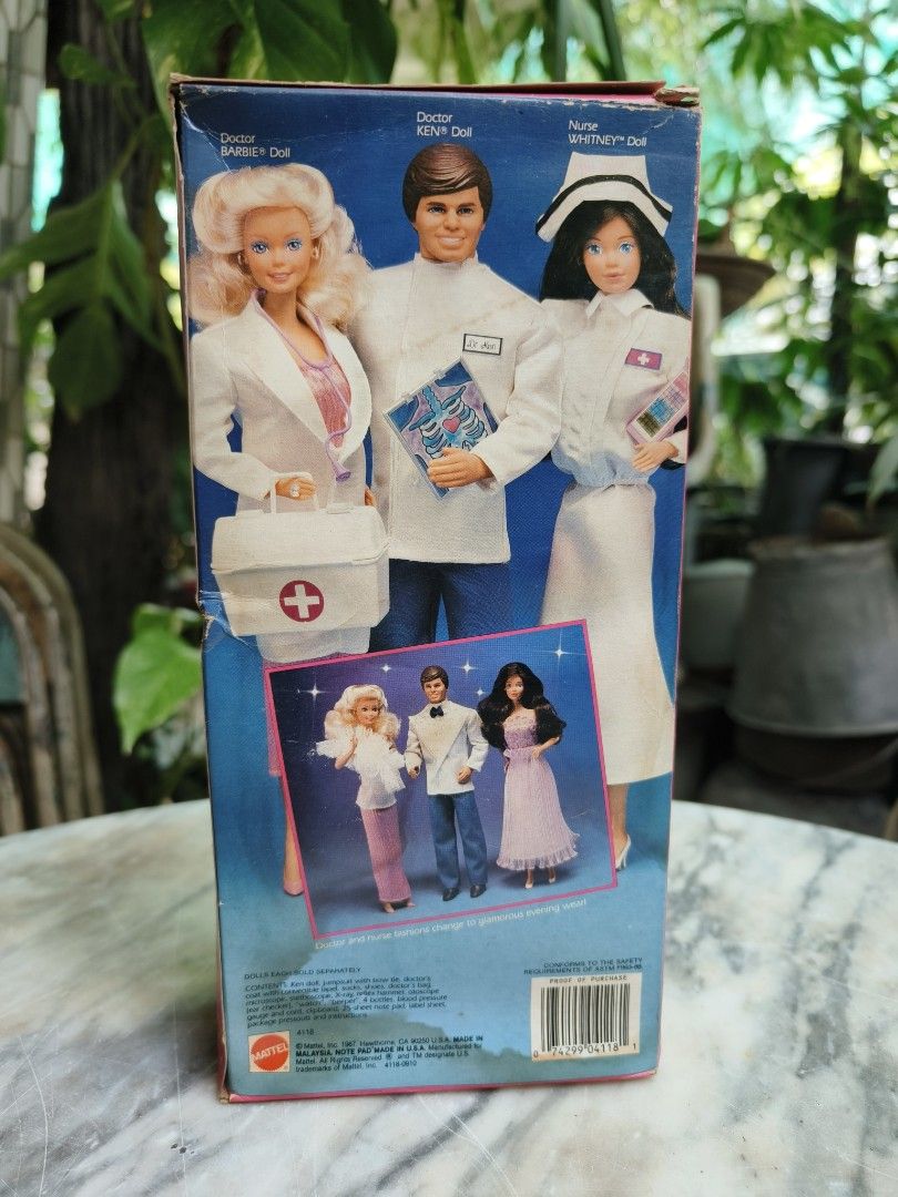 Vintage Original Sealed 1987 KEN Doctor Barbie Doll Mattel No 4118 ...