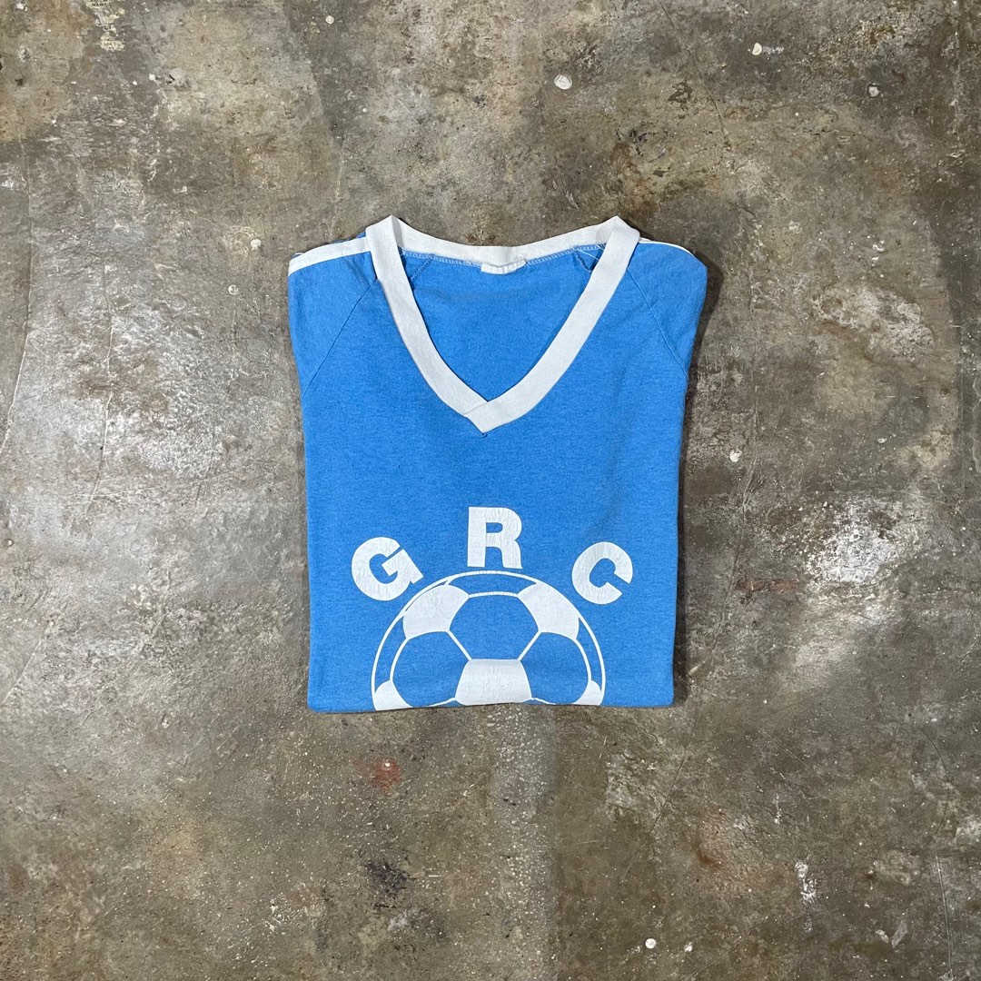 Vintage Ringer Football GRC, Men's Fashion, Activewear on Carousell