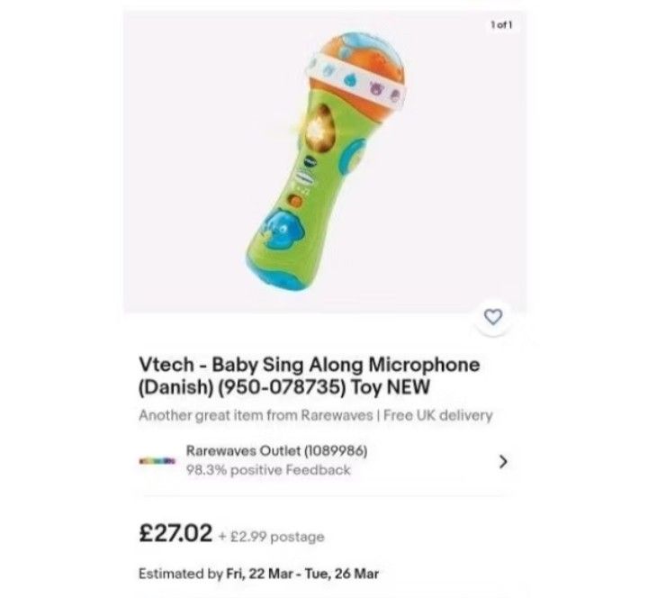 Vtech Sing Along Microphone, Hobbies & Toys, Toys & Games on Carousell