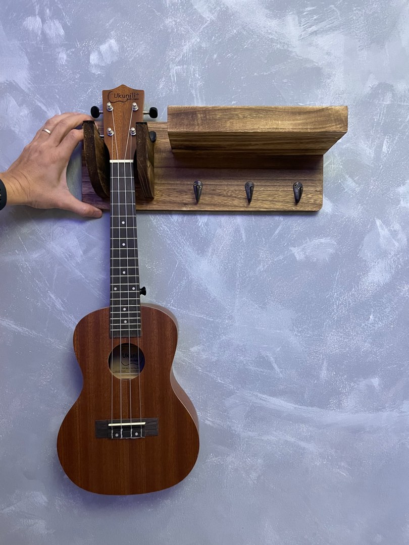Wall Rack Ukulele Guitar, Furniture & Home Living, Furniture, Shelves ...