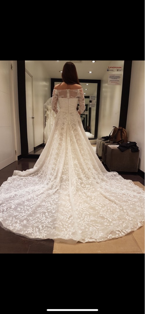 Wedding gown / 2-way dress / long trail gown, Women's Fashion, Dresses ...