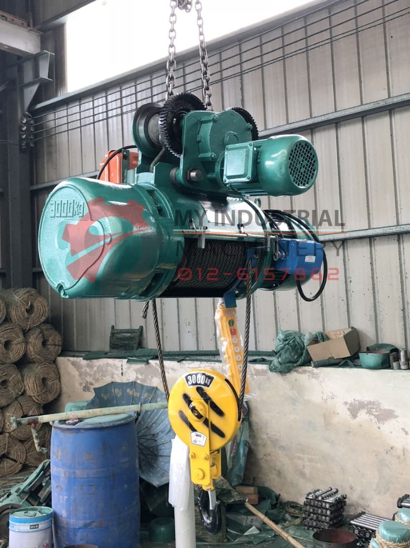 3 Ton Electric Wirehoist Vertical & Horizontal I-Beam Remote Control ...