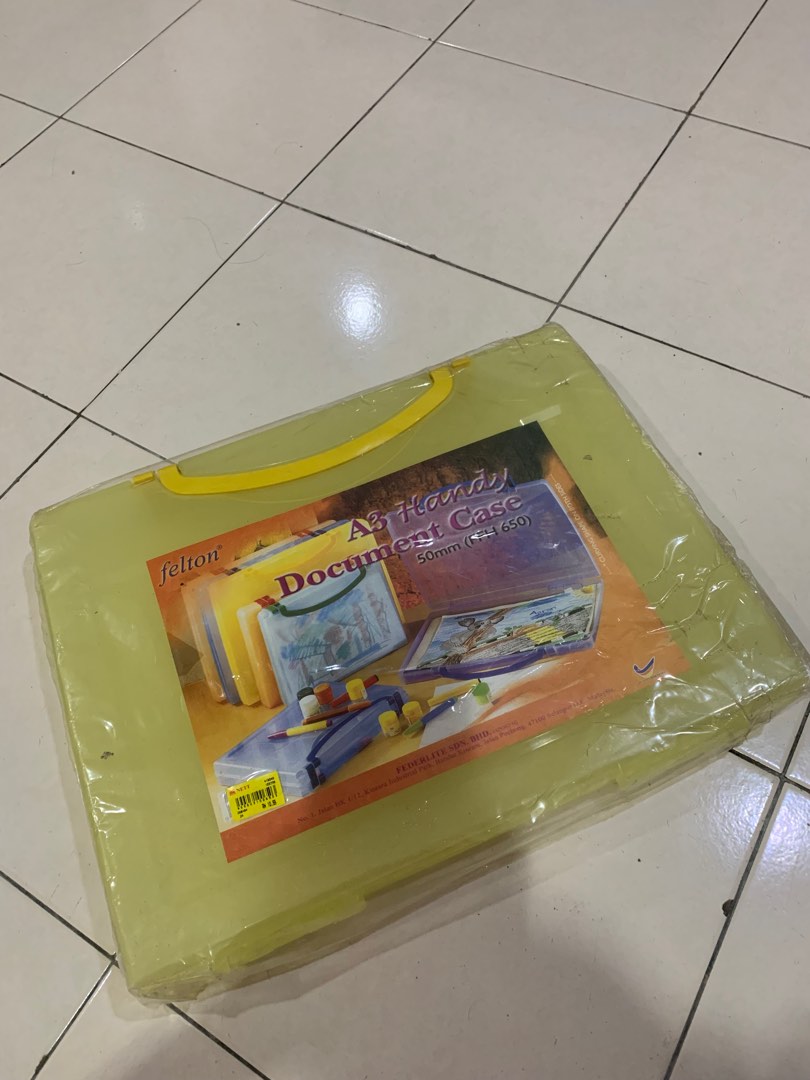 A3 hard cover document case for documents and paintings, Hobbies & Toys ...