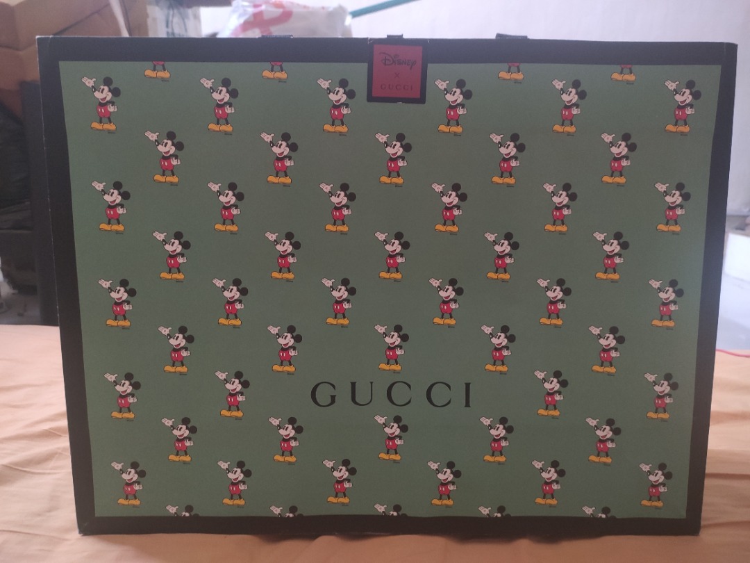 Authentic Gucci x Disney Limited Edition Gift Bag 19 x 14 x 6, Hobbies ...