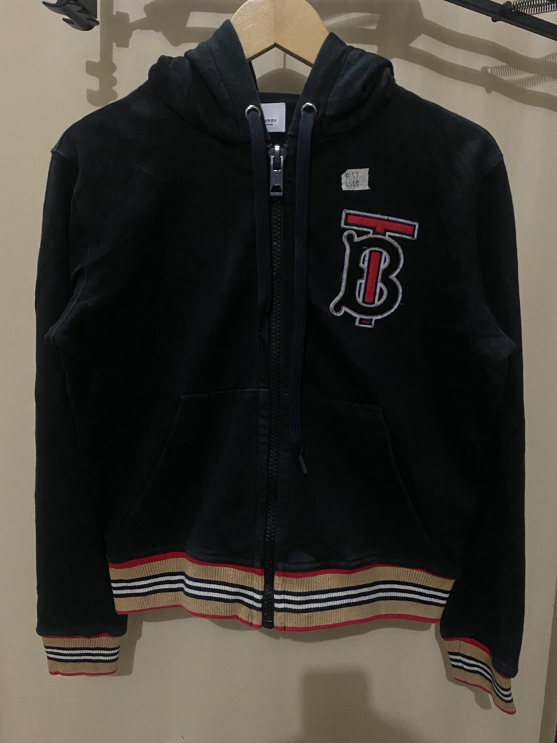baca deskripsi! zip hoodie burberry tb iconic stripe, Fesyen Pria ...