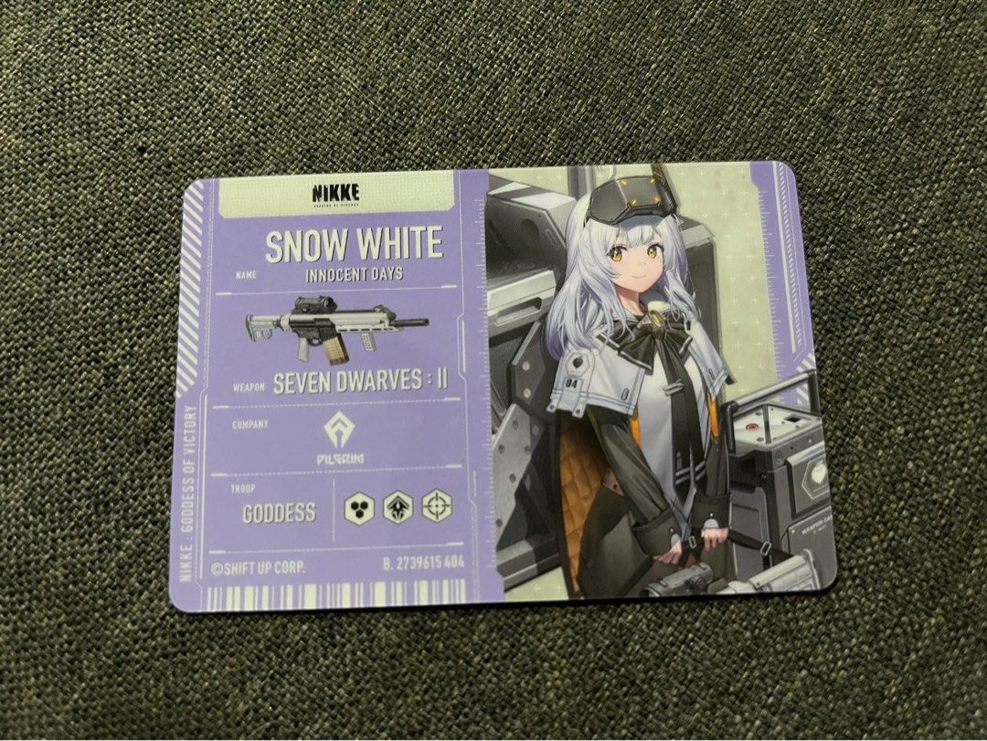 Carddass Nikke Metallic Cards Snow White Innocent Days, Hobbies & Toys ...
