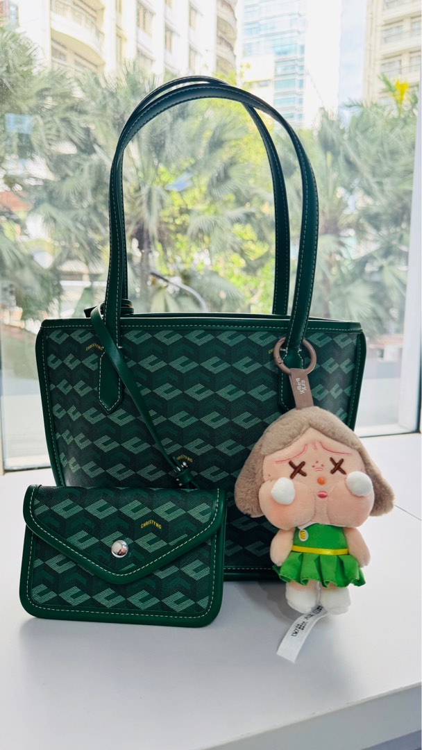 Christy Ng Mini Russo green, Fesyen Wanita, Tas & Dompet di Carousell