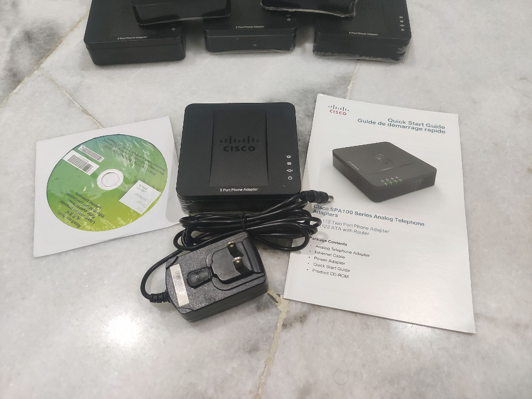 Cisco SPA112 2 Port VoIP Phone Adapter, Computers & Tech, Office ...