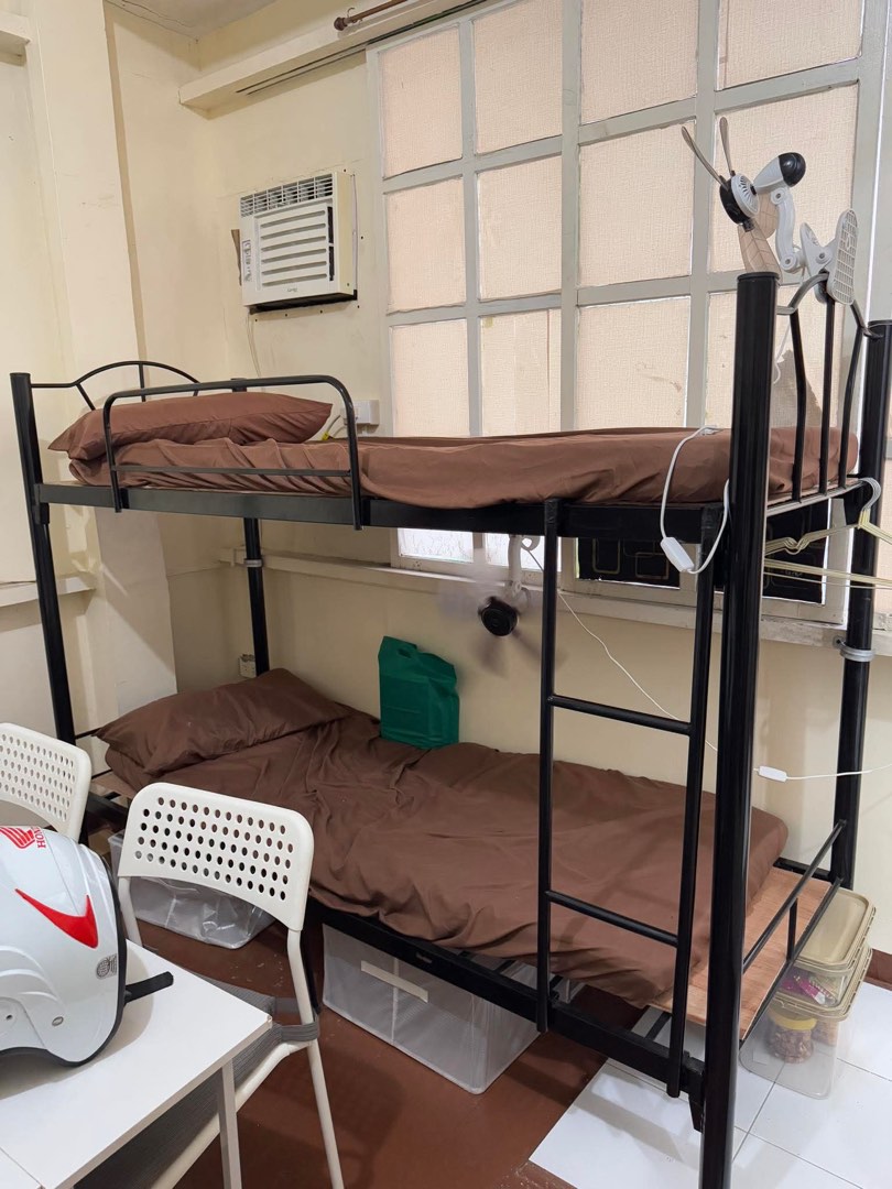 Double deck single dorm with FOAM and plywood, Furniture & Home Living ...