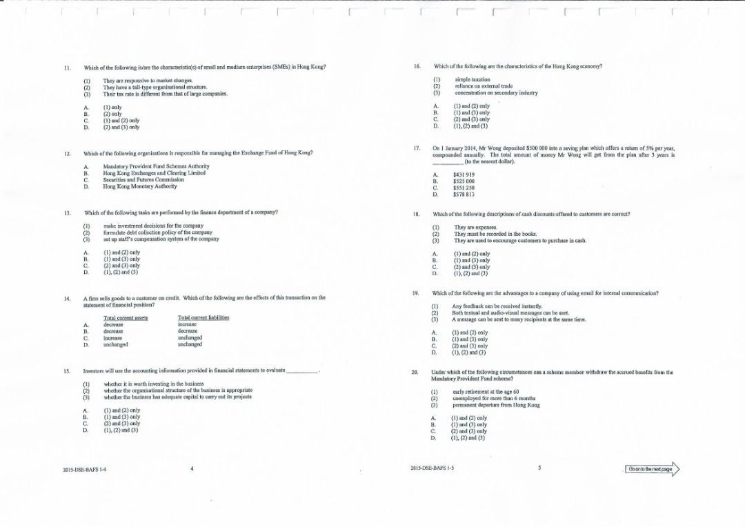 DSE BAFS (Accounting) Past Paper Qs & Ans (sp, pp, 2012–2024) 2025最新版 ...