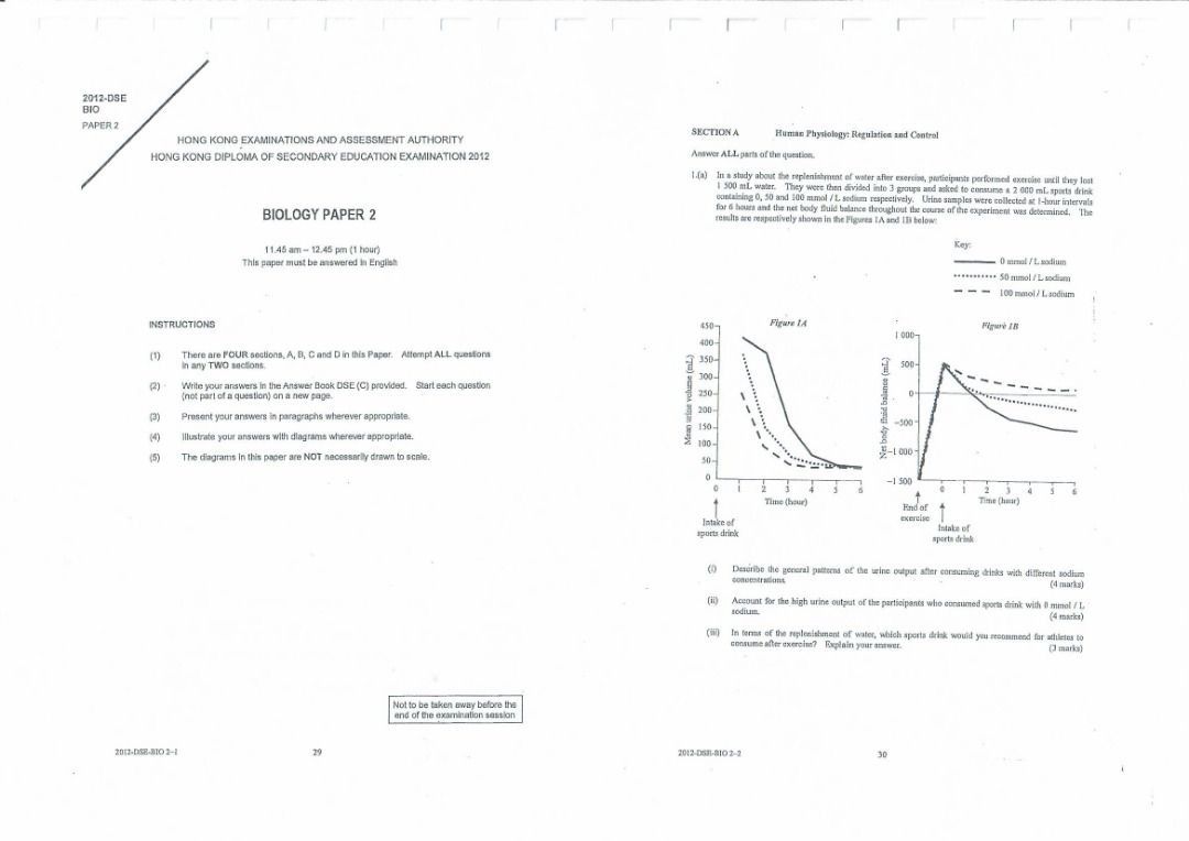DSE Biology Past Paper Qs & Ans (sp, pp, 2012–2024) 2025最新版 // 還有中、英文版 ...