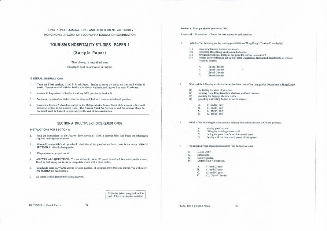 DSE THS Past Paper Qs & Ans (sp, pp, 2012–2024) 2025最新版 // 還有中、英文版 ...