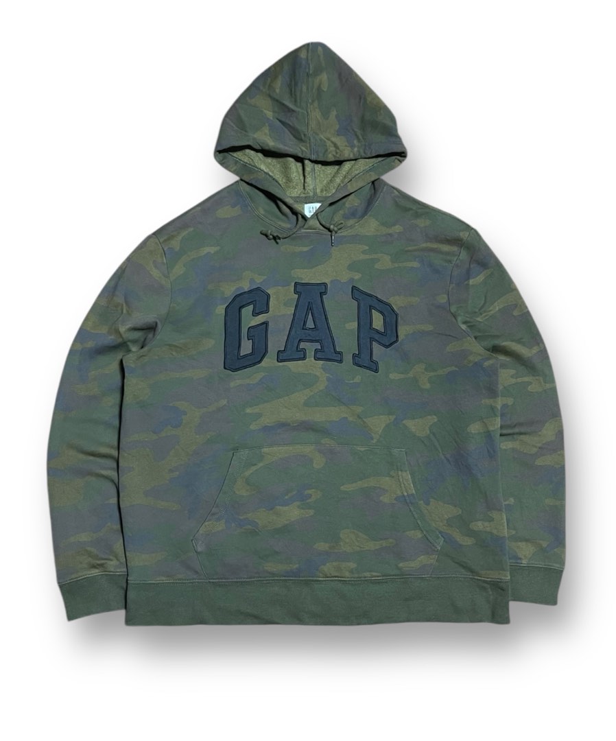 GAP Camou Hoodie Jacket, Men's Fashion, Tops & Sets, Hoodies on Carousell