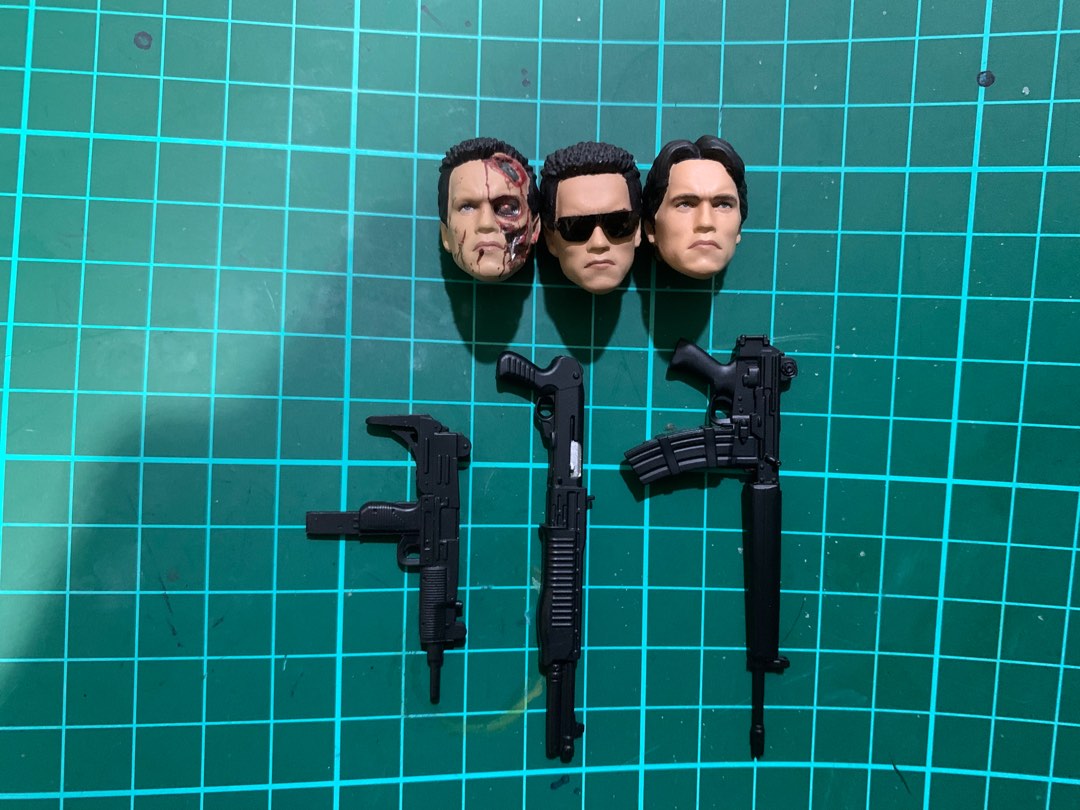 Headsculpt Mafex Terminator Arnold Schwarzenegger 1/12 accessories ...