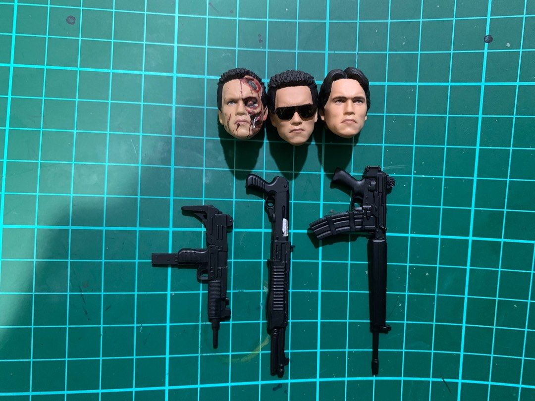 Headsculpt Mafex Terminator Arnold Schwarzenegger 1/12 accessories ...