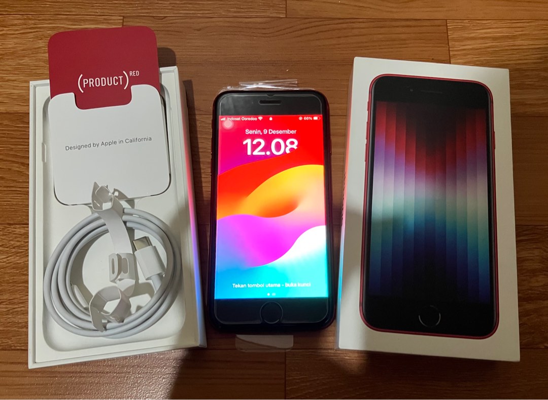 Iphone SE 2022 128gb Merah Ex Ibox Indo / Iphone SE 3 128gb Merah Ex ...