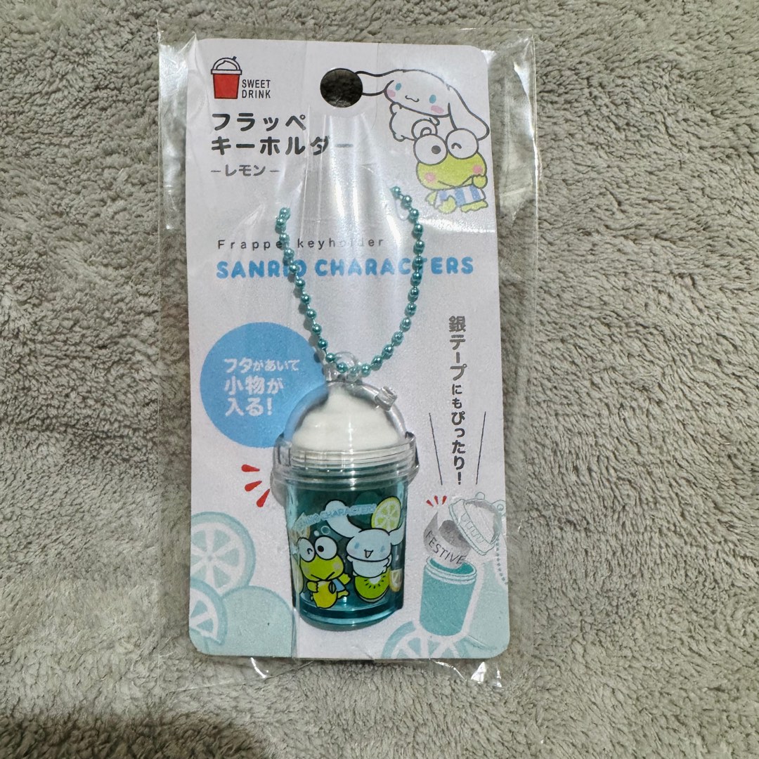 Kerokerokeroppi Sanrio Frappe Keychain Bag Charm, Women's Fashion ...