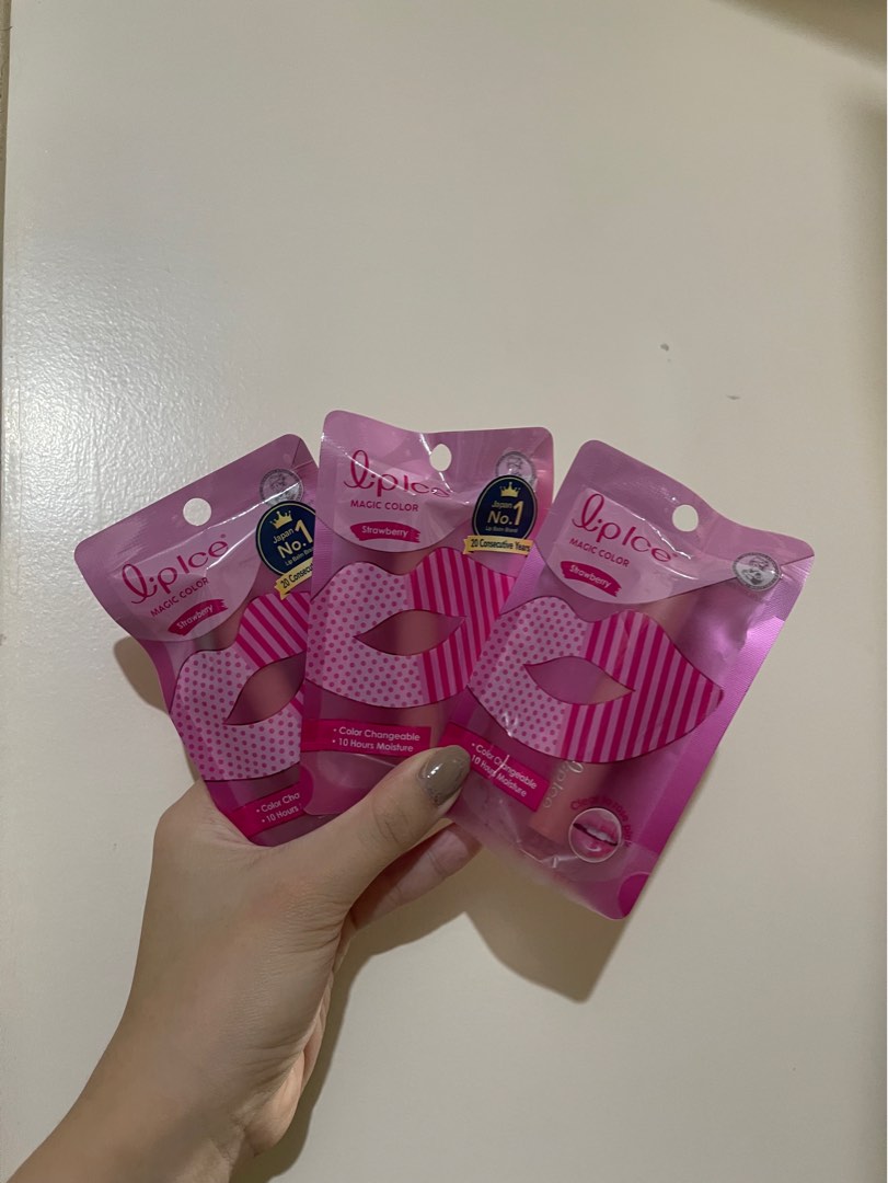 Lip Ice Magic Color Strawberry, Beauty & Personal Care, Face, Makeup on ...