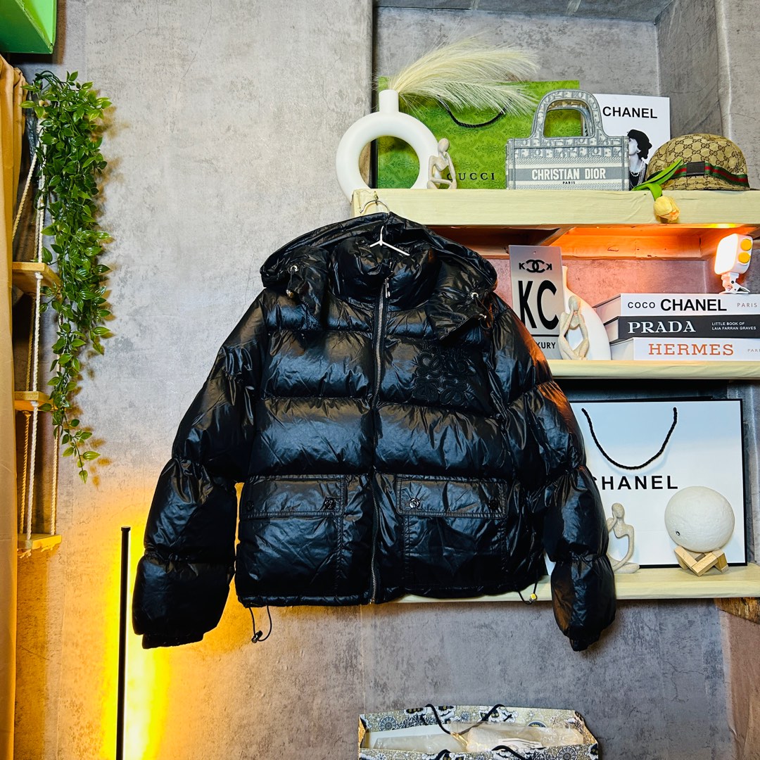 Loewe puffer jacket, Luxury, Apparel on Carousell